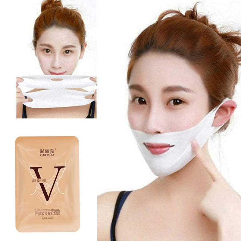 Face Lifting Tightening Ear Hook Mask V-Shape firming skin Face Slim C ...