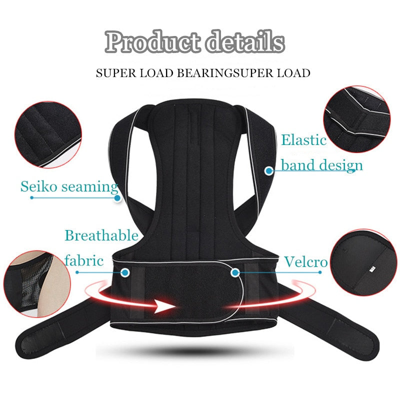 Posture Corrector Adjustable Back Spine Adult Humpback Pain Back ...